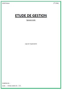 Étude de Gestion Première STMG : Exemple de Dossier PDF à Télécharger - Professeur Theros