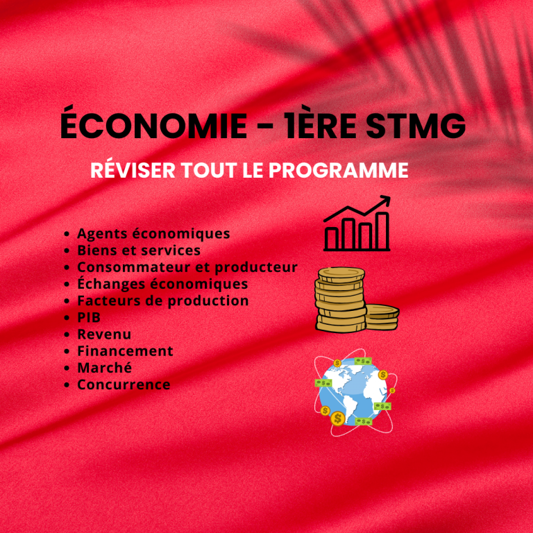 Fiche de Révision en Économie (Première) pour le Bac STMG - Professeur Theros